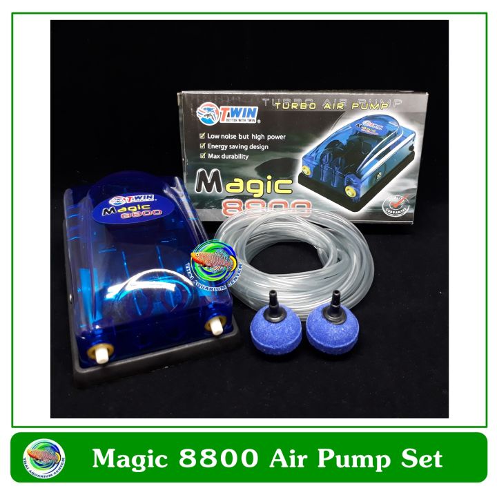 MAGIC 8800 Set ปั้มอ๊อกซิเจน ปั้มลม 2 ทาง สำหรับเลี้ยงกุ้ง ปลา คุณภาพดี ...