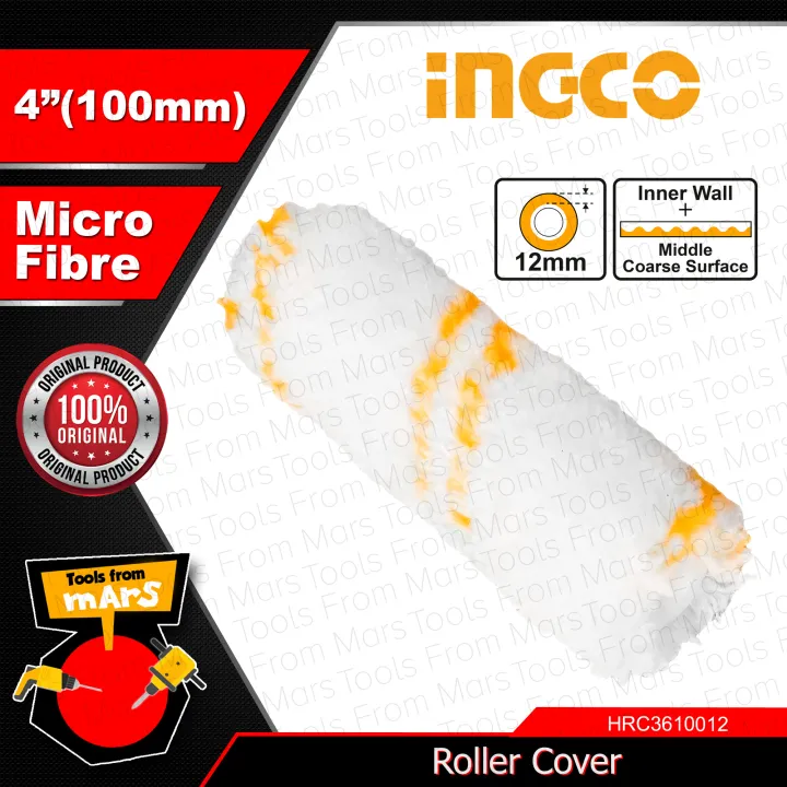 INGCO Roller Cover Paint Cover 4"-9" Inch 100mm Inner Wall Cylinder ...