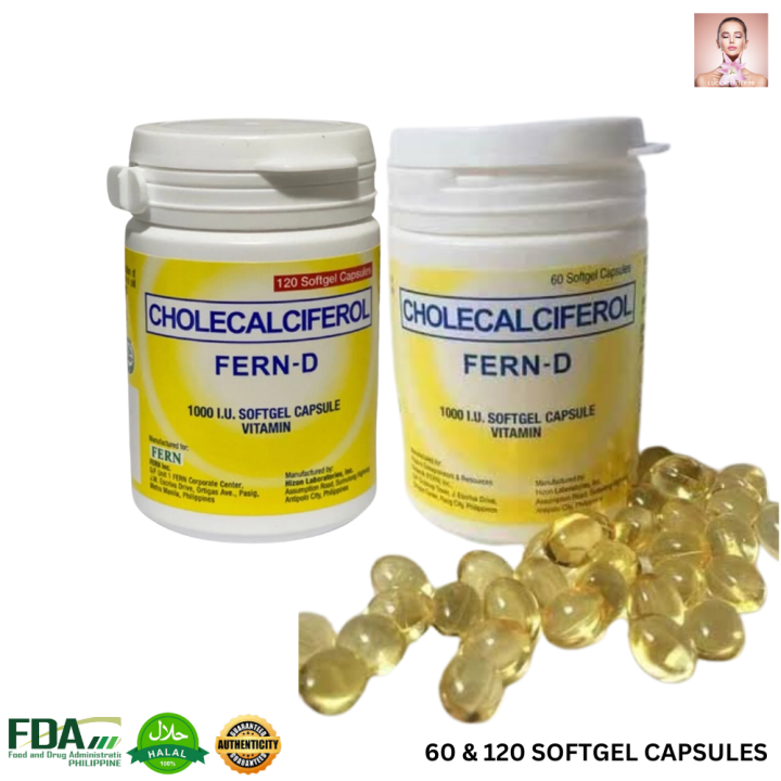 Vitamin D3 1000 I.U. FERN-D (60-120 SOFTGEL CAPSULES) | Lazada PH