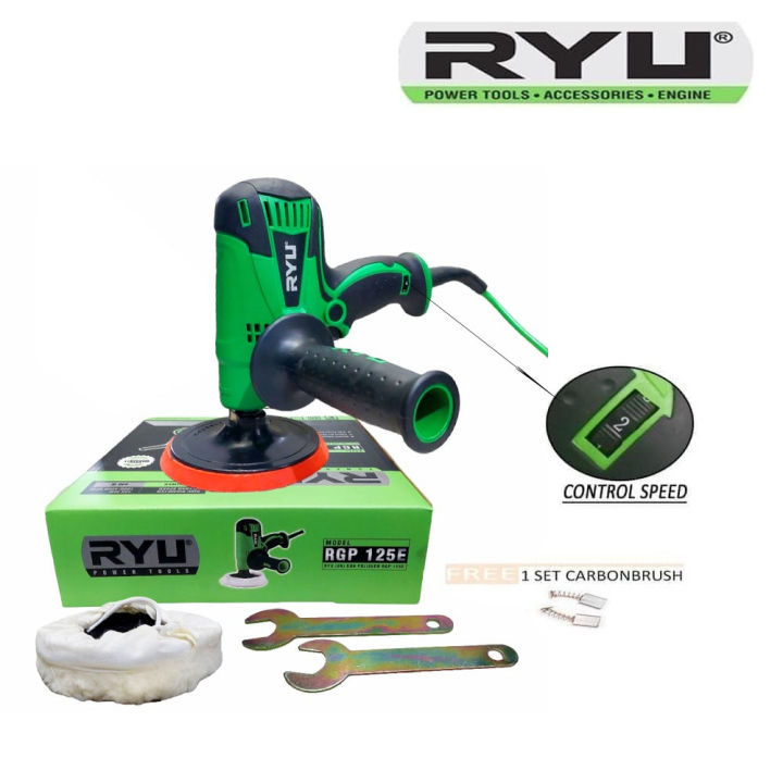 RYU RGP125E MESIN POLES MOBIL MOTOR CAR POLISHER WOL 5 INCH VARIABLE | Lazada Indonesia