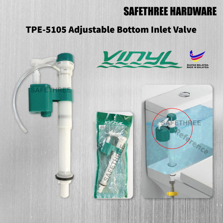 Vinyl 1/2'' PVC TPE-5105 Adjustable Hydraulic Bottom Inlet Flush Valve ...