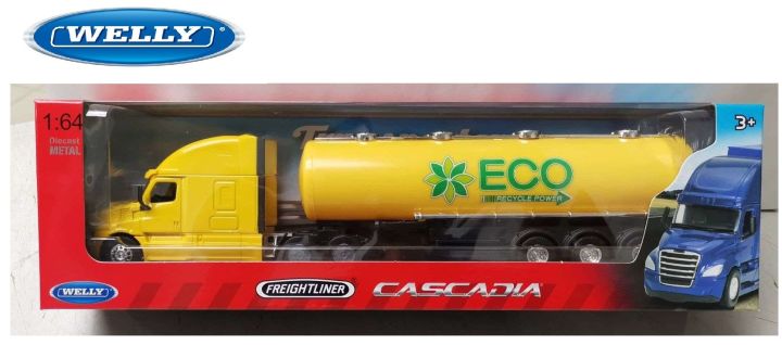 WELLY 1: 64 METAL DIE CAST FREIGHTLINER CASCADIA OIL TANKER (6X4 WHEEL ...