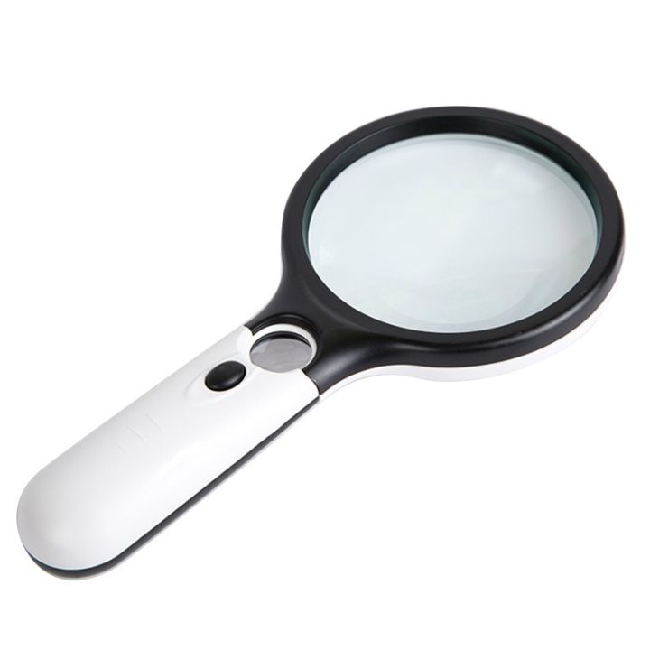 3X Illuminated Magnifier 3" Lighted Magnifying Glass LED Folding Stand ...