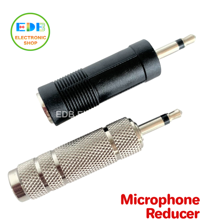 Microphone Reducer 6.35mm to 3.5mm PL 6.35mm mono Female to 3.5mm mono ...