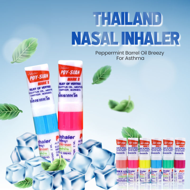 Homeflix 1pc Poy Sian Mark 2 Thailand Nasal Inhaler Peppermint Barrel ...