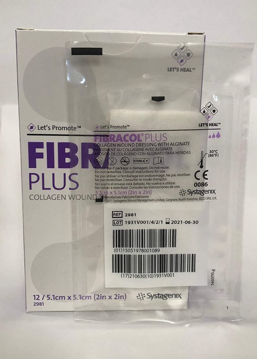 FIBRACOL PLUS | 2981 Collagen Wound Dressing with Alginate, 2" X 2 ...