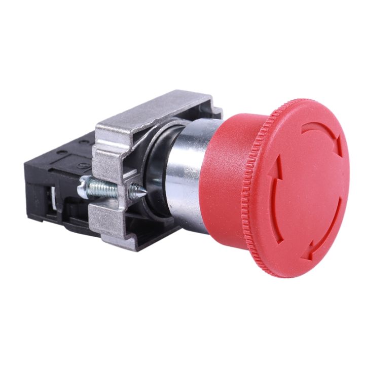 22mm NC Red Mushroom Emergency Stop Push Button Switch 600V 10A ZB2 ... 22mm NC Red Mushroom Emergency Stop Push Button Switch 600V 10A ZB2 ...