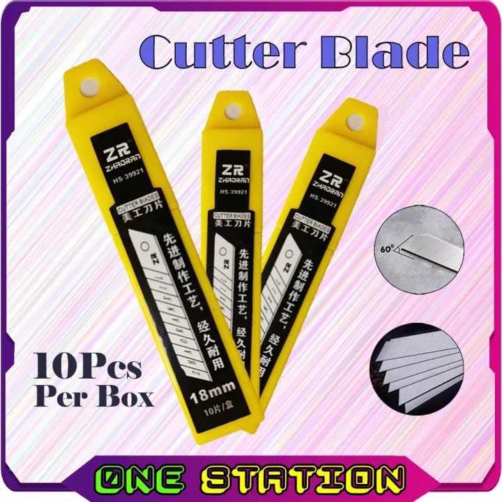 18mm Cutter Blade 10Pcs Per Box Utility Knife Blade Refill Replaceable 18mm Cutter Blade美工刀刀片 ...