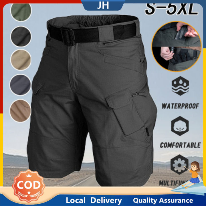 【COD&READY STOCK】Ix7 tactical pants tactical shorts men's waterproof overalls multi pocket pants ...