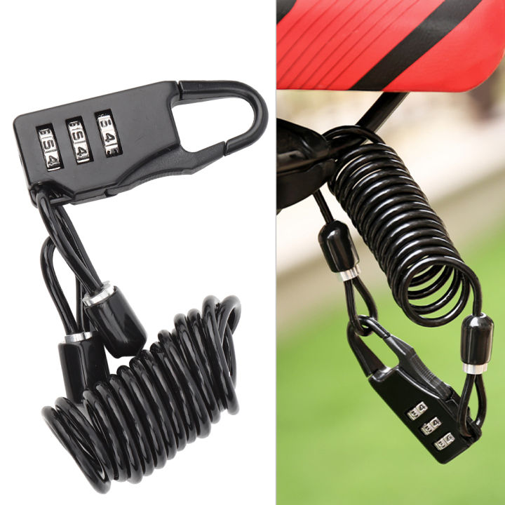Bicycle Lock Small Size and Lightweight Mountain Bike Helmet Lock Three ...