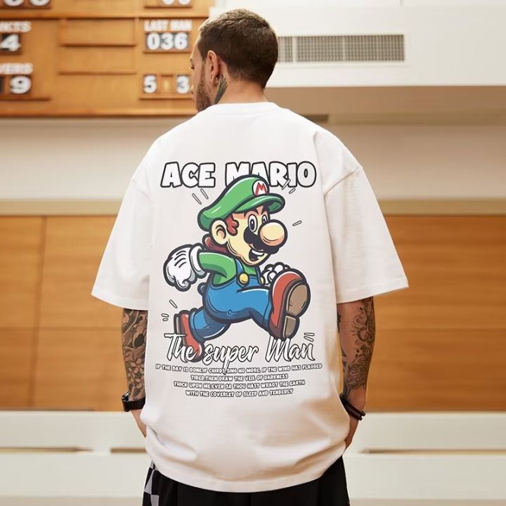【M-8XL 】Plus Size Men's Short Sleeve T-shirt Fashion Loose Cartoon ...