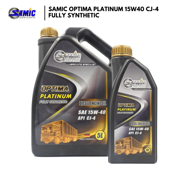 Samic Optima Platinum 15W40 CJ-4 - 5 Liter / 1Liter - Fully Synthetic ...