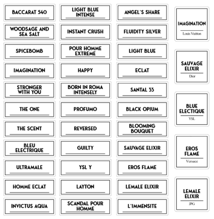 Customize Perfume Sticker Label | Lazada PH