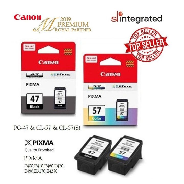 Canon PG-47 CL-57s INK E400/E410/E460/E470/E480 | Lazada