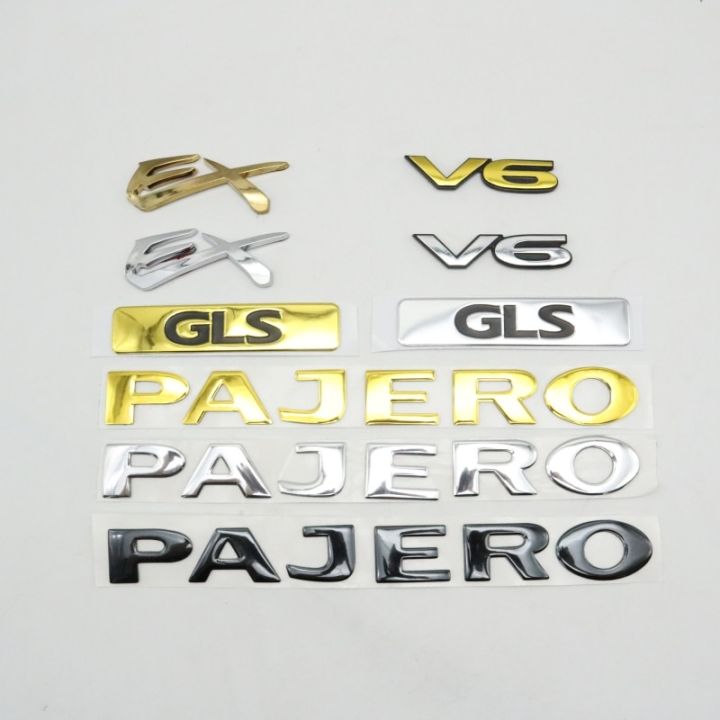 For Pajero Montero Lancer GLS EX V6 Emblem Rear Trunk Logo Side Fender ...