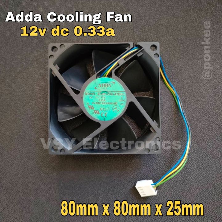 Original Adda 12v dc 0.33a 4pins Computer Processor Motherboard Blower ...