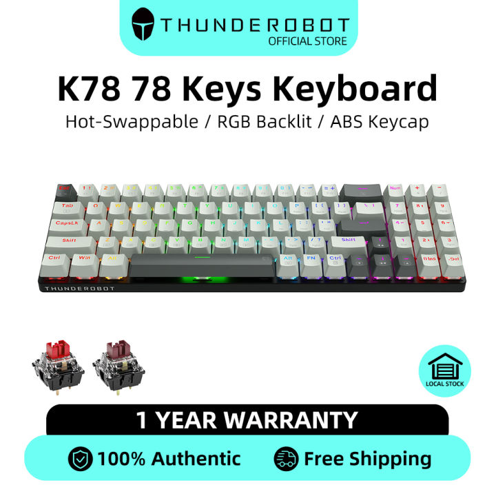 Thunderobot K78 Bàn Phím Cơ Đèn nền RGB Hot-swappable Bàn phím có dây ...