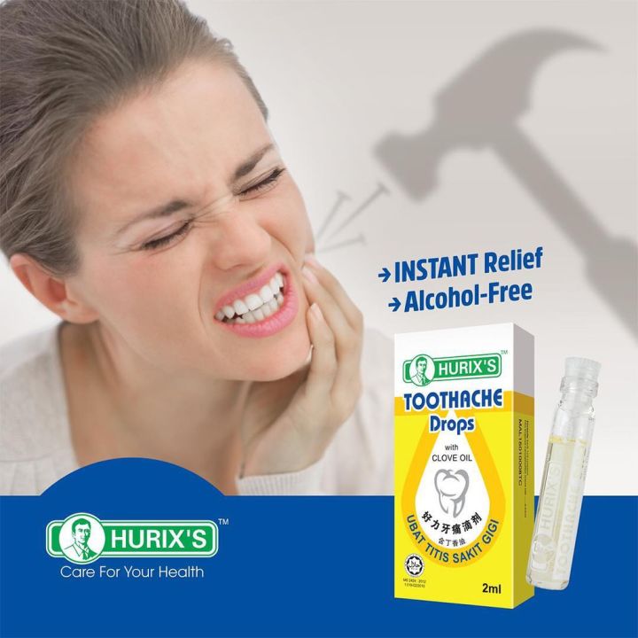 Hurix's Toothache Drops (with Clove Oil) | Lazada