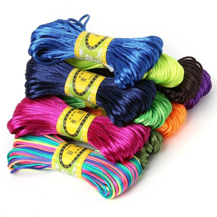 20 Yards/ bundle 2.5mm Polyester Braided Long Rope DIY Chinese Knot ...