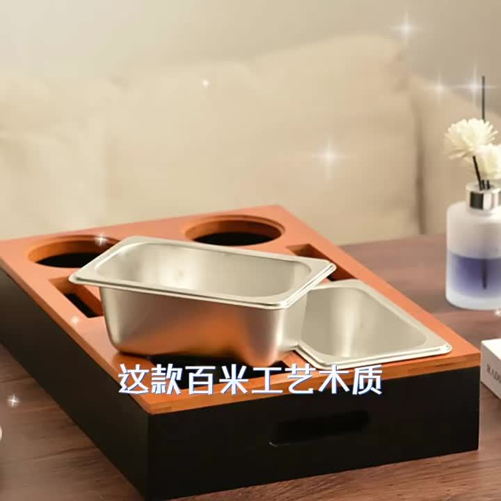 Wooden Lazy Sofa Snack Storage Coffee Table Top for Mobile Phone and ...