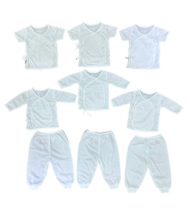 Lipton Baby Tie-Sides and Pajamas Bundle (White) | Lazada PH