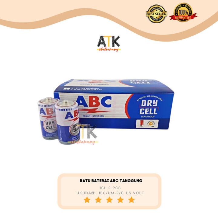 Batu Baterai ABC Tanggung atk | Lazada Indonesia