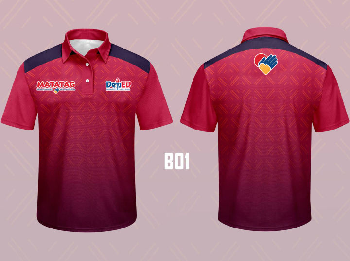 PL-B01 DEPED MATATAG POLO UNIFORM FULL SUBLIMATION POLO-Shirt FOR WOMEN ...
