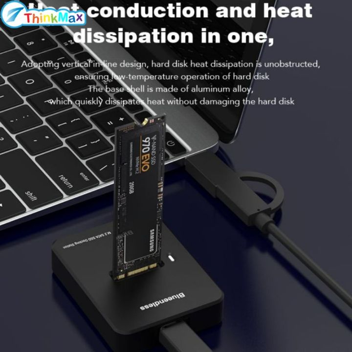 M.2 Hard Drives Enclosure NVME/SATA Dual Protocol Mobile Hard Disk Box 10Gbps High-speed USB3.1 ...