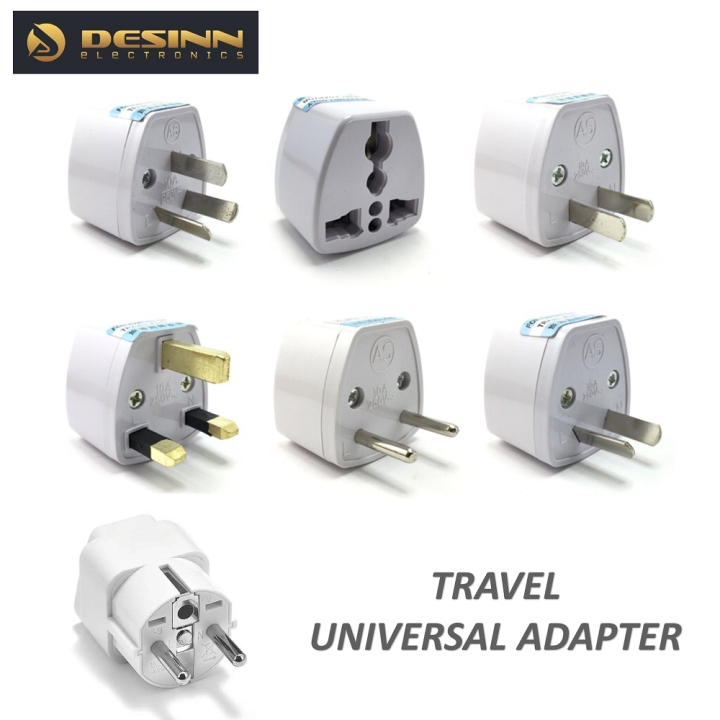 Universal Socket Travel Plug Adapter UK/US/EU/China/AU Multi-Country ...