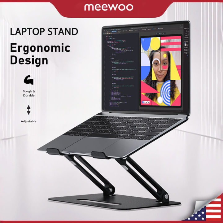 Meewoo Laptop Stand Adjustable Portable Laptop Riser Laptop Holder ...