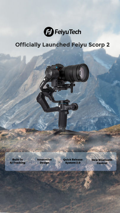 Feiyu SCORP 2 Standard DSLR Mirrorless Camera Stabilizer with AI Track | Lazada Indonesia