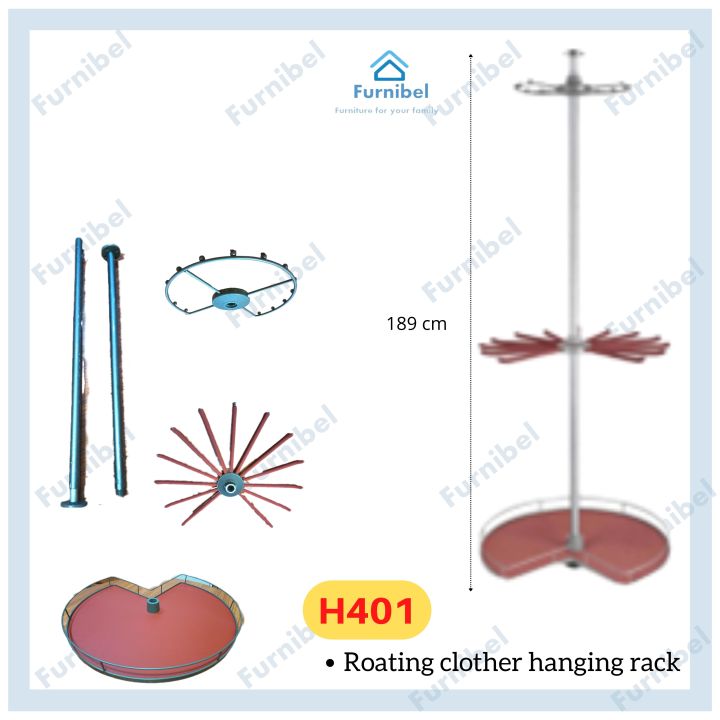 Rak Pakaian Putar - Rotating Clothes Hanging Rack | Lazada Indonesia