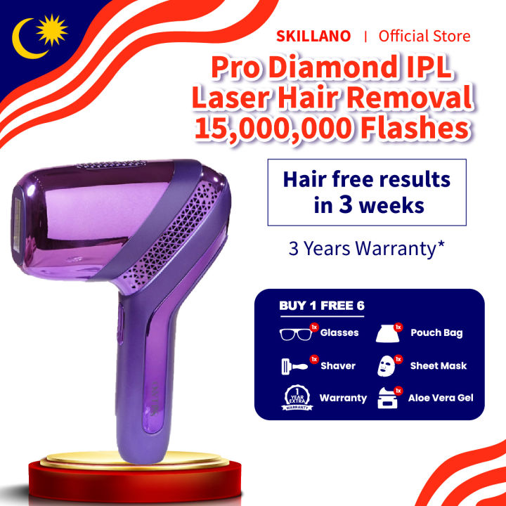 Skillano Pro Diamond IPL Laser Hair Removal 15,000,000 Flashes Body ...
