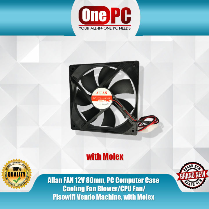 Allan FAN 12V 80mm, PC Computer Case Cooling Fan Blower/CPU Fan ...
