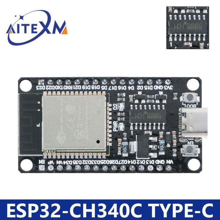 คณะกรรมการพัฒนา Esp32 Type C Usb Ch340c Wifi บลูทูธการใช้พลังงานต่ำเป็นพิเศษ Dual Core Esp32