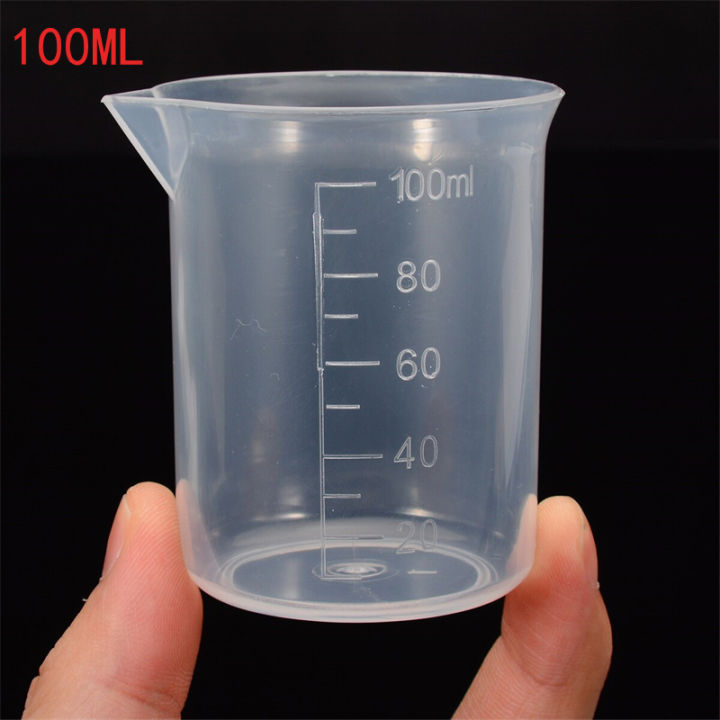 1/5Pcs 100ML Clear Plastic Graduated Measuring Cup Liquid Measure Jug ...