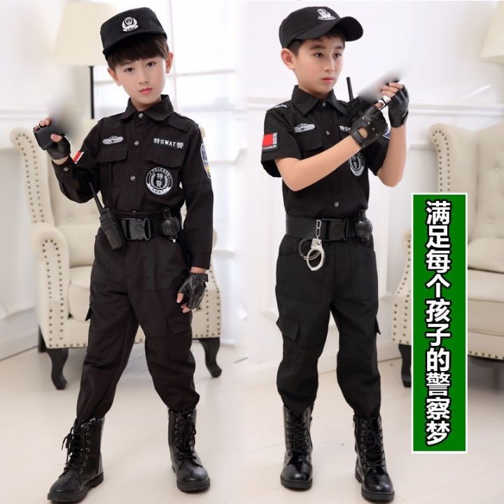 Police officer children clothing boy role play a small military uniform ...