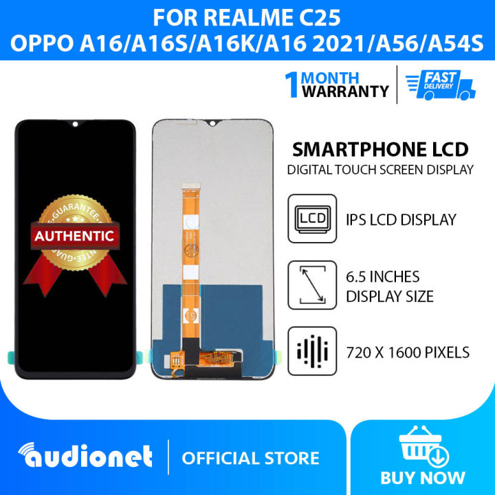 Smartphone LCD for Realme C25/Oppo A16/A16S/A16K/A16 2021/A56/A54S Digital Touch Screen Display ...