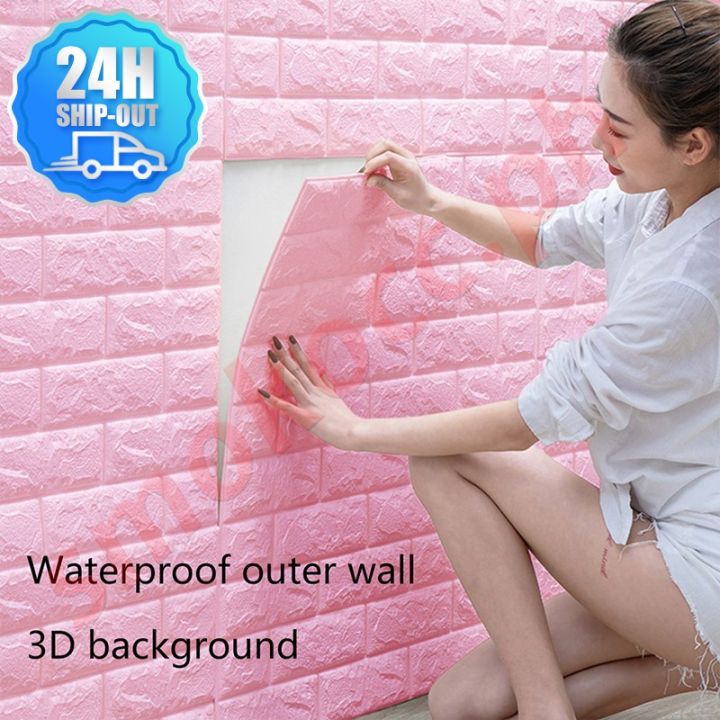BIG SALE DIY Self Adhensive 3D Brick Wall Stickers Waterproof Wallpaper ...
