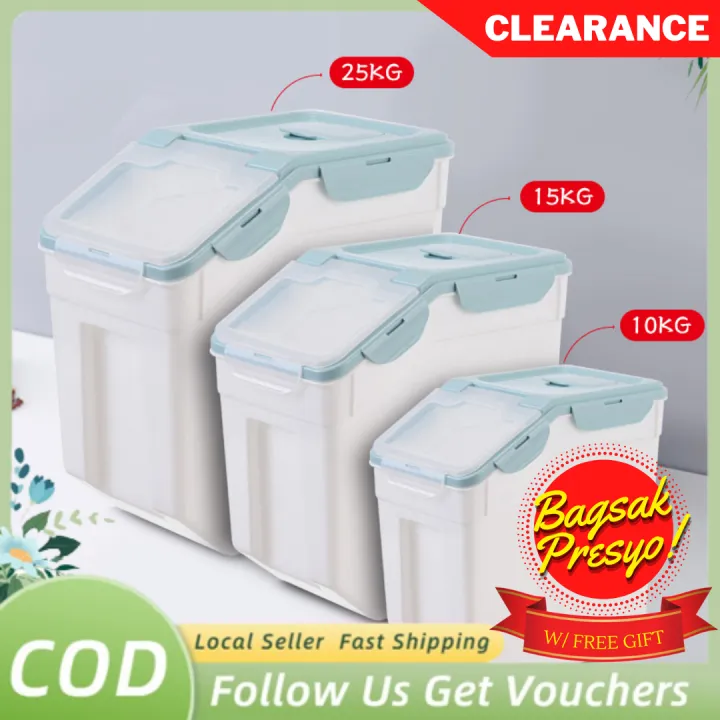 [CLEARANCE SALE ] 10/15/25 KG Rice Bucket Kitchen Rice Dispenser ...