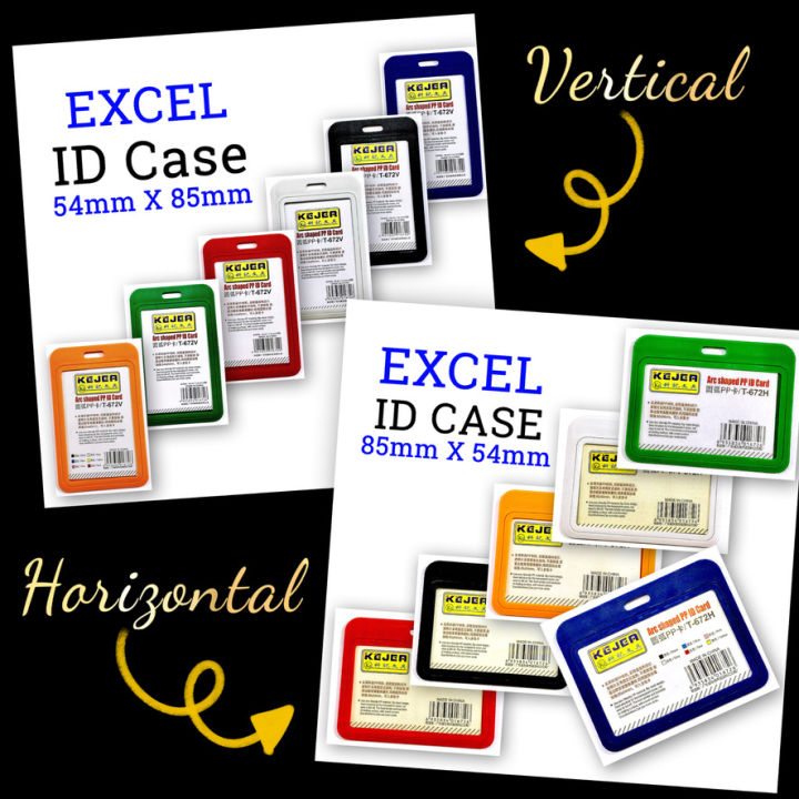 Excel ID Holder, Case PP ID Card 54mm X 85mm vertical and Horizontal ...