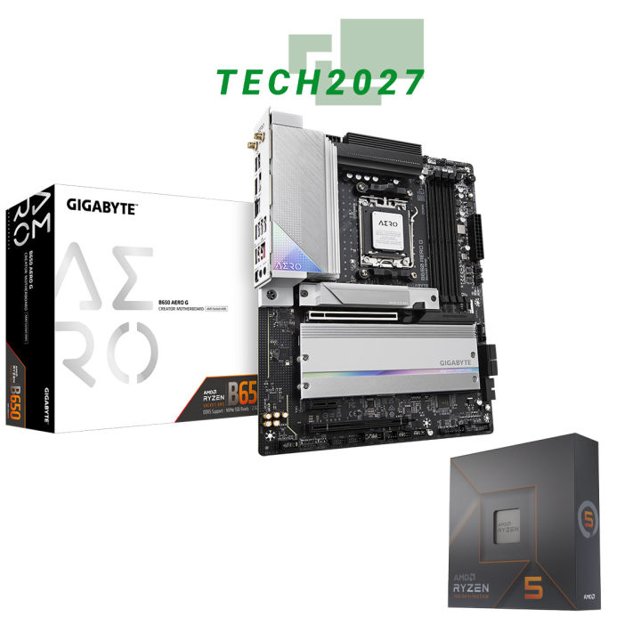 AMD Ryzen 5 7600X 4.7 GHz Six-Core AM5 Processor bundle with GIGABYTE ...
