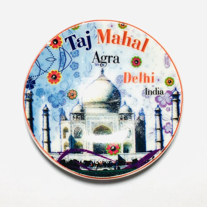 Piring Mini Tempelan Kulkas Souvenir India Taj Mahal | Lazada Indonesia