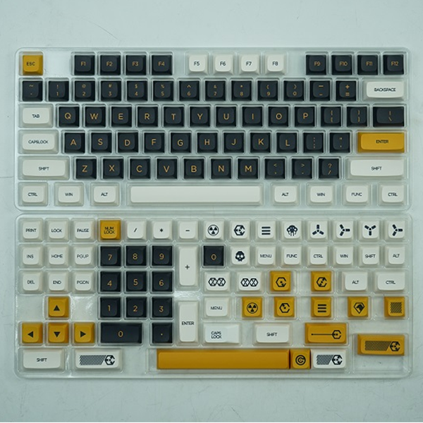 (In stock)idobao XDA Profile Keycaps 141 Keys PBT Key Caps Yellow Black ...