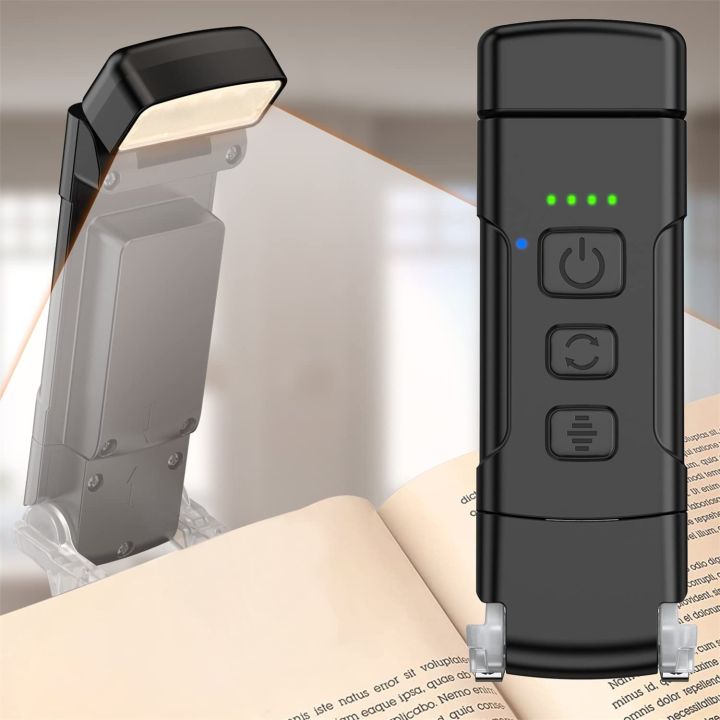 【Ready Stock】Mini LED Book Light Usb Rechargeable Clip Reading Light ...