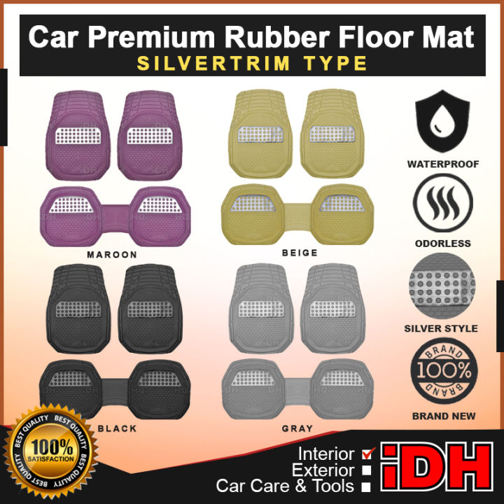 Universal Matting Car Mat 5 pc/set Rubber Universal Deep Dish Anti Slip ...