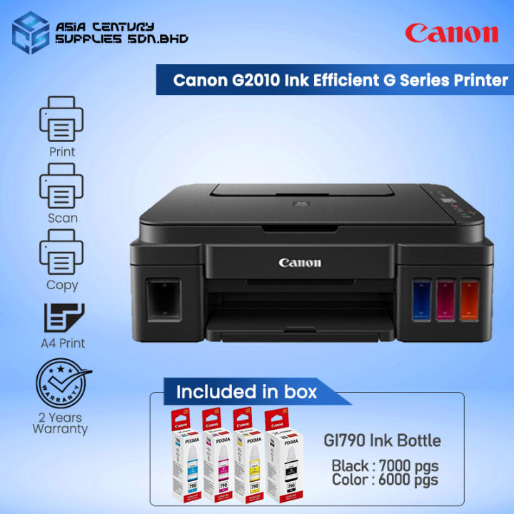 Canon Pixma G2010 All In One A4 Color Ink Tank Printer ( Print, Scan ...