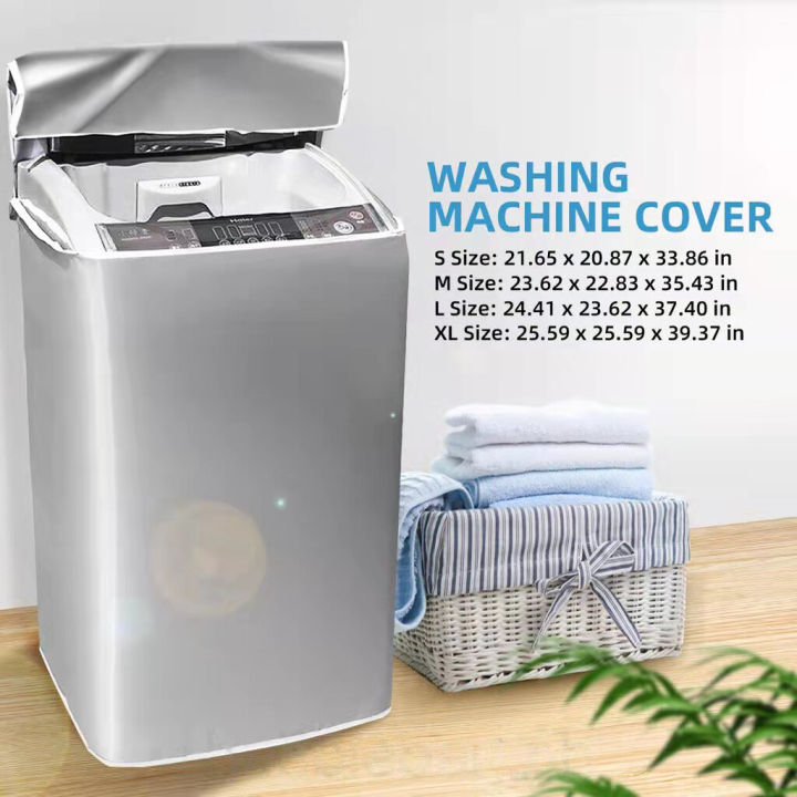 Washing machine cover waterproof dustproof sunscreen protective cover ...
