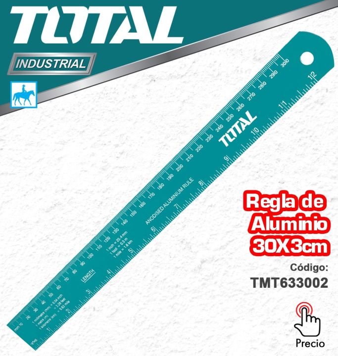 Thước Nhôm Dài 30cm Hệ CM và INCH Ruler TOTAL TMT633002 | Lazada.vn