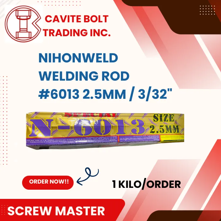 NIHONWELD WELDING ROD SPECIAL N-6013 2.5MM / 3/32" PER KILO | Lazada PH